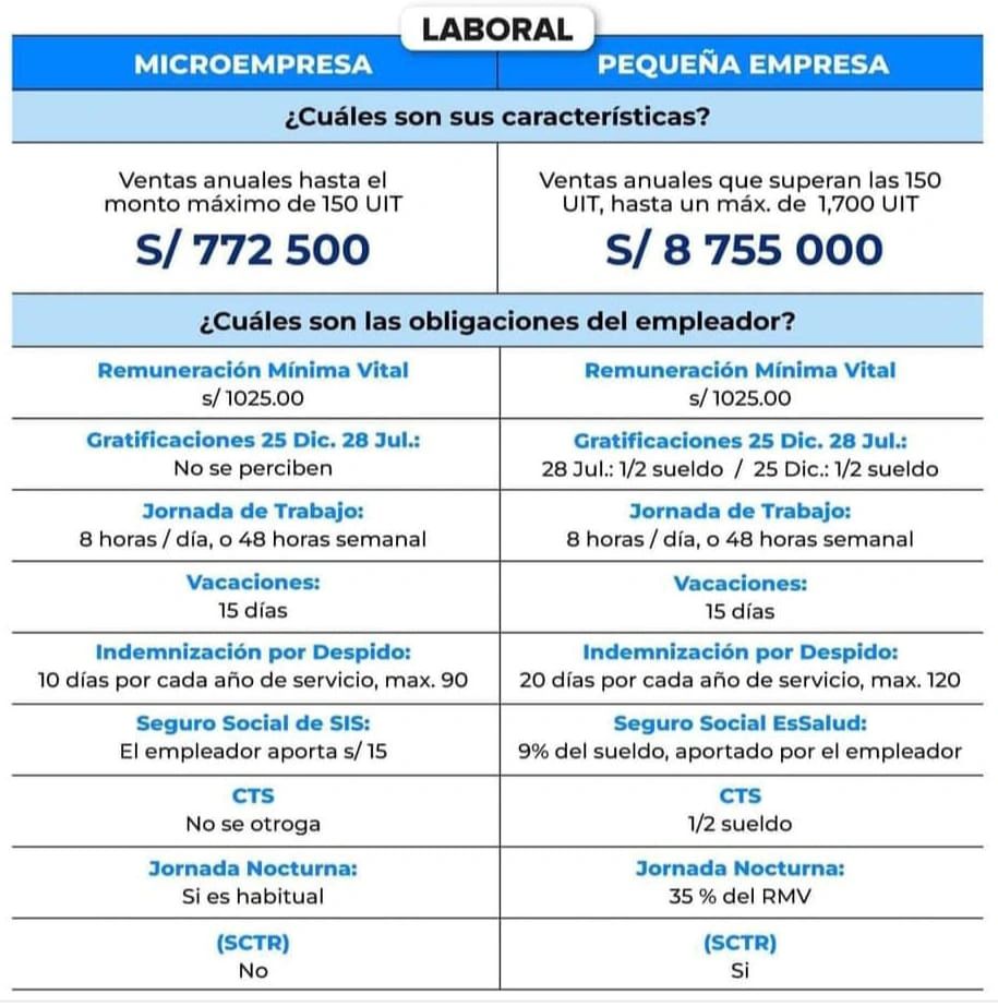 Diferencia entre Micro y Pequeña Empresa